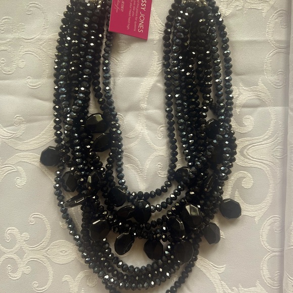 Sassy Jones Jewelry Sassy Jones Black Malia Necklace Nwt Poshmark